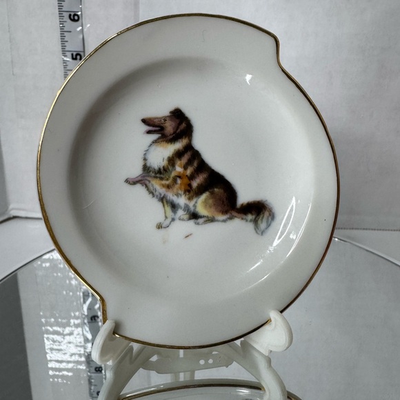 Japan | Art | Collie Vtg Dog 4 Plate Porcelain Or Ceramic From Japan ...